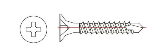 Fine Thread Self Drilling Self Tapping Tek Screws For Aluminium Steel
