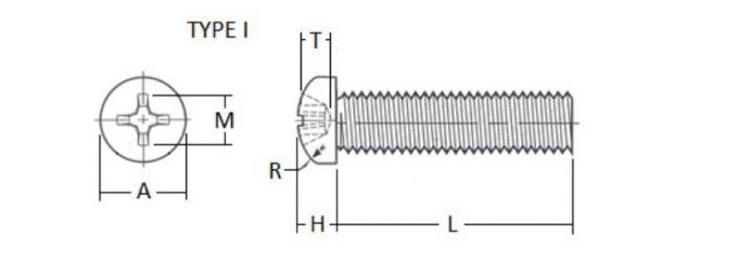 DIN 7985 Pan Head Phillips Machine Screws Stainless Steel SUS 316